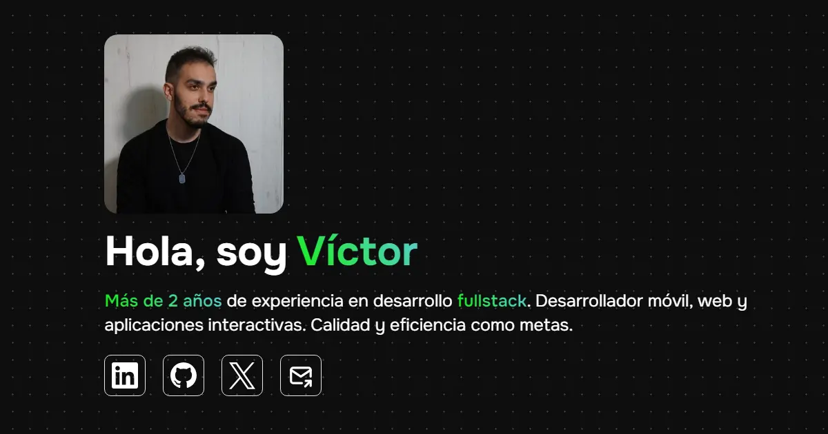 Porfolio de Victor Garcia - Desarrollador Fullstack